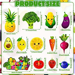 Syhood 30 Pack Hey One bear Fruit Birthday Party Decoration Dancing Fruit Hanging Swirls Fruit and Vegetable Ceiling Streamer Summer Fruit Party Supplies for Fruit Theme Baby Shower Birthday Party