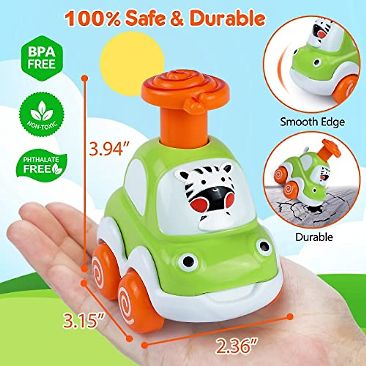 Cars Toys for 1 Year Old Boy Gifts Press and Go Cartoon Toys Cars for Toddlers 1-3 Baby Toys 12-18 Months Toddler Toys Age 1-2 One Year Old Boy Toys 1st Birthday Gifts for 1 2 3 Year Old Boys Girls
