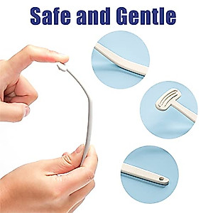 6 Pack Tongue Scraper, Plastic Tongue Cleaner Brush for Adults Tongue Scrubber for Better Breath Dental Oral Care Supplies (6 Pcs Tongue Scraper)