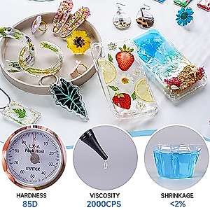 LET'S RESIN UV Resin,200g Low Viscosity Crystal Clear Ultraviolet Thin Epoxy Resin, Quick-Curing&Low Shrinkage UV Resin Kit for Crafts, Jewelry Making, Casting