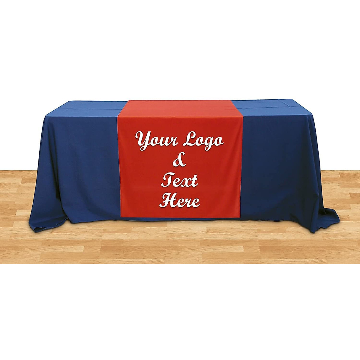 BannerBuzz Custom Table Runner Cloth, for Business, Trade Shows, Exhibitions, Events, Advertising (36" W x 90" H)