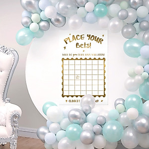 Geyee Baby Shower Decorations Neutral Predicting Birthdate Baby Shower Game Large Funny Due Date Baby Calendar Sign for Boy or Girl, 24.41 x 37.4 Inch (Baby)