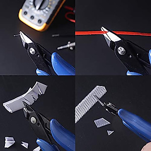 KALIM Needle File Set (10Pcs High Carbon Steel Files) and 1 Wire Cutter in A Carry Bag, File Tools for Soft Metal, Wood, Jewelry, Model, DIY, Hobby, etc.