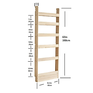 Heehee Solid Wood Bookshelf Bookcase Book Shelf Organizer for Books, Toy Storage Bookshelf Rack Wall for Kids and Adults (Width 31.5in (80CM))