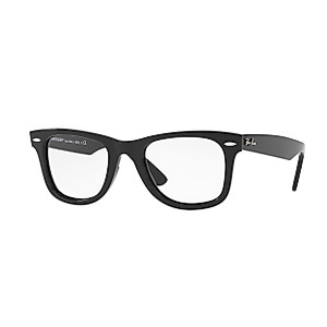 Ray-Ban RX4340V Wayfarer Ease Square Prescription Eyeglass Frames, Black/Demo Lens, 50 mm