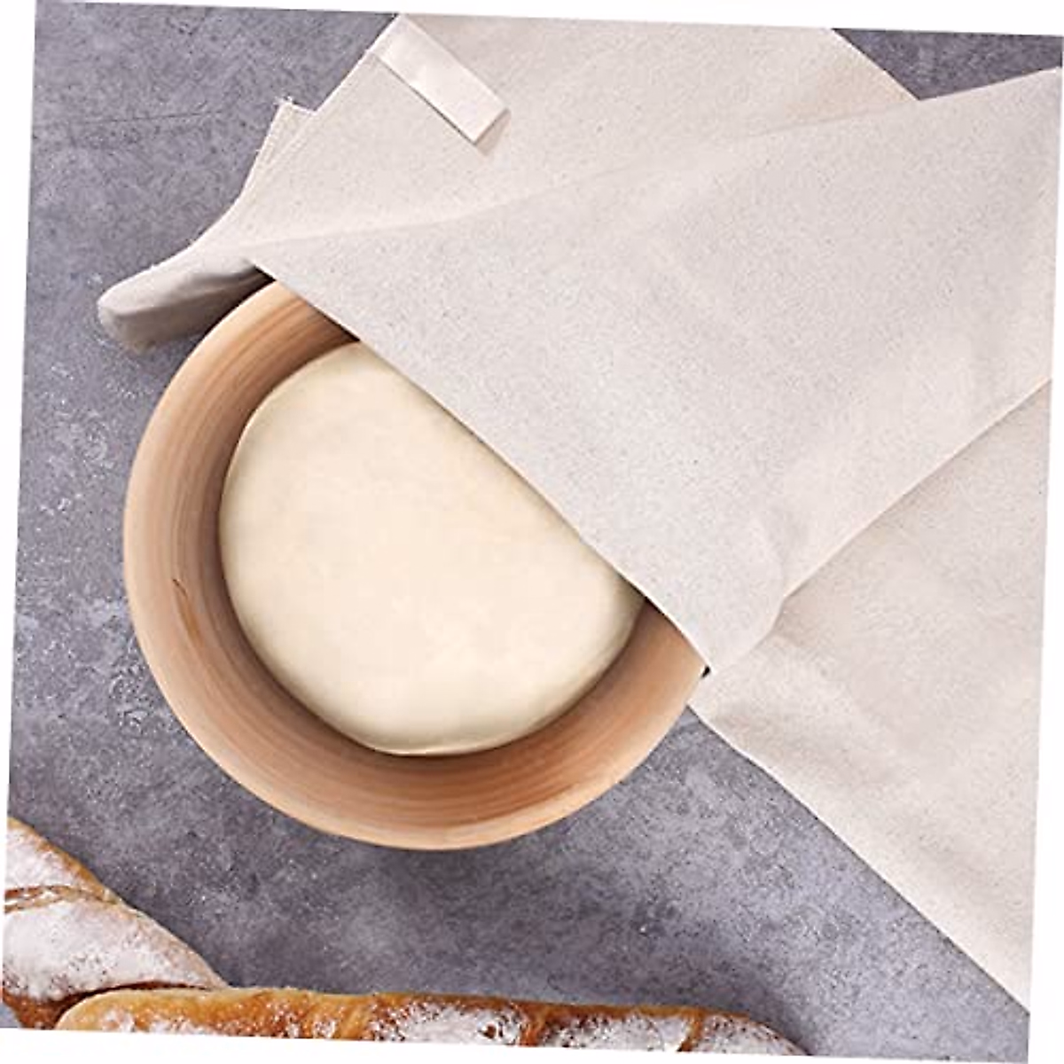 Luxshiny 2pcs Bread Yeast Cloth Cotton Washcloth Bread Organic French Bread Baking Pan Kitchen Baking Tools Baking Couche Linen Fermented Cotton Cloth Pastry Kitchen Tools Kitchen Utensil