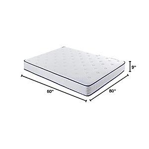 Olee Sleep 9 Inch Breeze Gel Infused Memory Foam Innerspring Mattress, Mattress in a Box, CertiPUR-US Certified, Queen