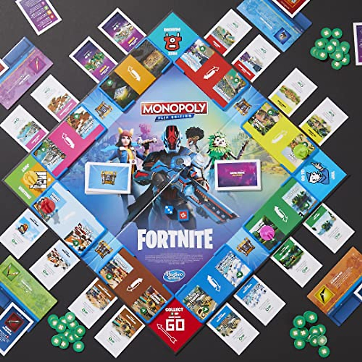 Hasbro Gaming Monopoly Flip Edition: Fortnite Board Game for Ages 13 Game Inspired by Fortnite Video Game, Board Games for Teens and Adults, 2-4 Players
