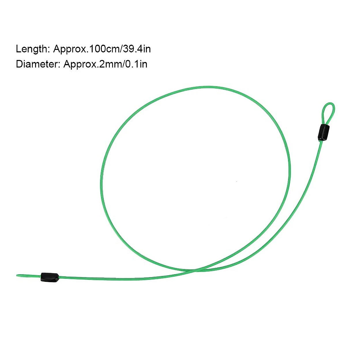 100CM/3.3ft Outdoor Travel Security Cable Lock, Steel Luggage Lock Safety Cable Lightweight Braided Safety Cable Safety Cable Lock for Cycling Sports Scooter (Green)