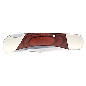 Palmetto Wood Shop Bear & Son 97 Personalized Pocket Knife with Genuine Leather Sheath