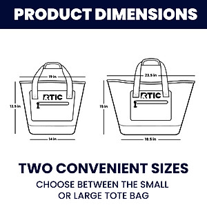RTIC Ultra-Tough Tote Bag, Waterproof for Beach, Pool, Towel, Grocery, Shopping, Camping, Picnic, Travel, Boat, Heavy-Duty, Puncture Resistant, Large, Deep Harbor