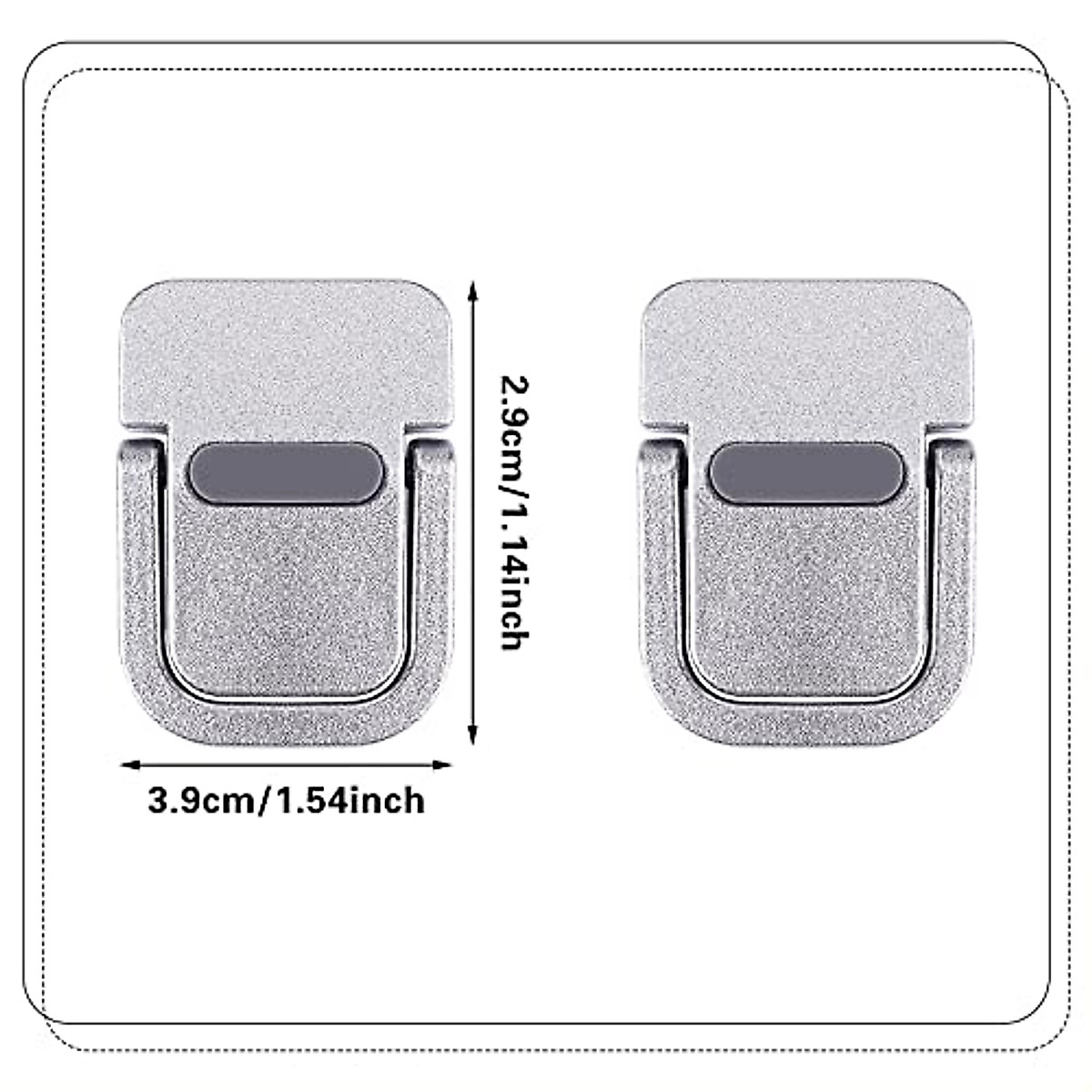 Abeillo 2PCS Portable Keyboard Riser, Self-Adhesive Mini Laptop Stand Invisible Computer Keyboard Stand for Desk, Laptop Feet Compatible with MacBook Pro/Air, Lenovo, Surface (Silver)