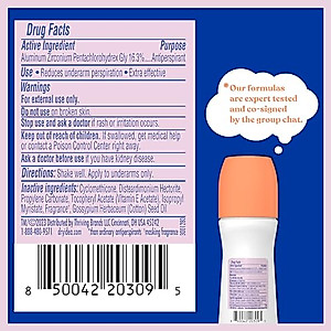 Dry Idea Advanced Dry Anti-Perspirant Deodorant Roll-On Unscented 4 Total Pack