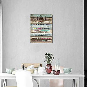 Inspirational Wall Art Scripture Bible Verse Wall Art Christian Canvas Art for Office Bathroom Bedroom Wall Decor Rustic Farmhouse Wall Decor Religious Gifts Be Still and Know that I am God