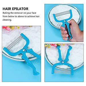 3pcs Facial Hair Remover Facial Shaver for Womens Face Eyebrow Hair Remover Spring Manual Lip Hair Remover Plucker Hair Body Razor Lip Hair Spring Abs Women's Pruning Shears Curls