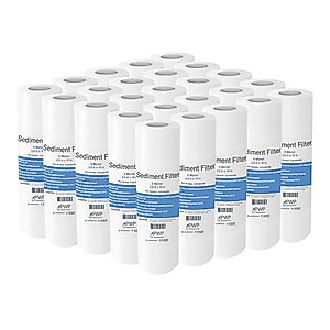Sediment Melt Blown Water Filter Cartridge Standard 2.5x10" 5 Micron 25 Pack