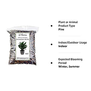 Houseplant Mulch - Small bark Wood Chips for Indoor, Patio, Potting Media, and Much More! (8QTs)