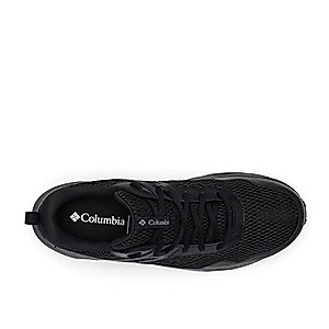 Columbia Men's Plateau Waterproof Hiking Shoe, Black/Steam, 10 Wide