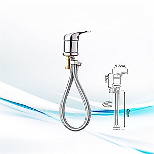 Weirun Salon Shampoo Bed Bowl Sink Basin Faucet or Backwash Unit,Shampoo Bowl Faucet with Hose and Shower Spray Head Wash Hair Sprayer,Chrome