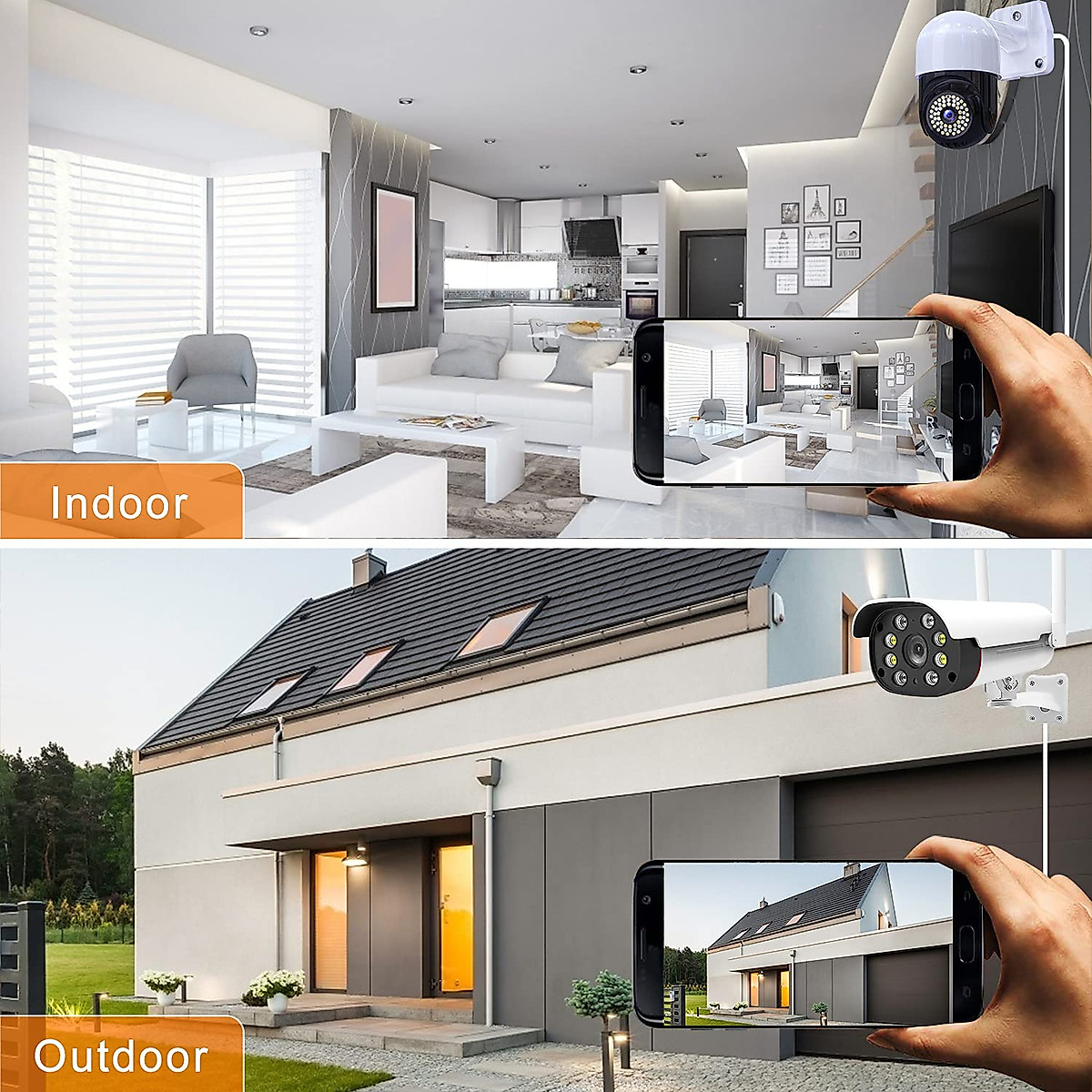 DC Power Extension Cable, 33ft 2Pack 2.1mmx5.5mm DC Plug Power Supply Adapter Extension Cord 20AWG Power Cord Compatible with 12V,24V Wireless CCTV IP Security Camera,Led Strip Lights(2pcs White)