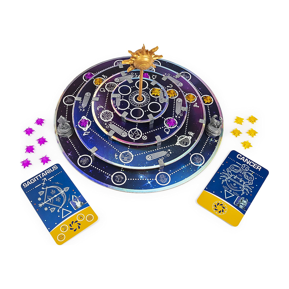 SPIN MASTER GAMES Spin Master Zodiac Clash, Strategic 3D Solar System Board Game, for 2 or 4 Players Aged 8 and Up