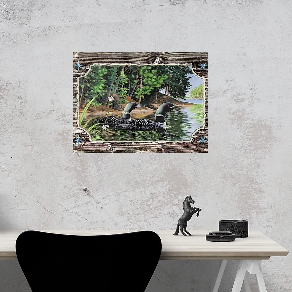 GRAPHICS & MORE Loons on Water Wall Art Picture Paper Poster Décor Home Decoration