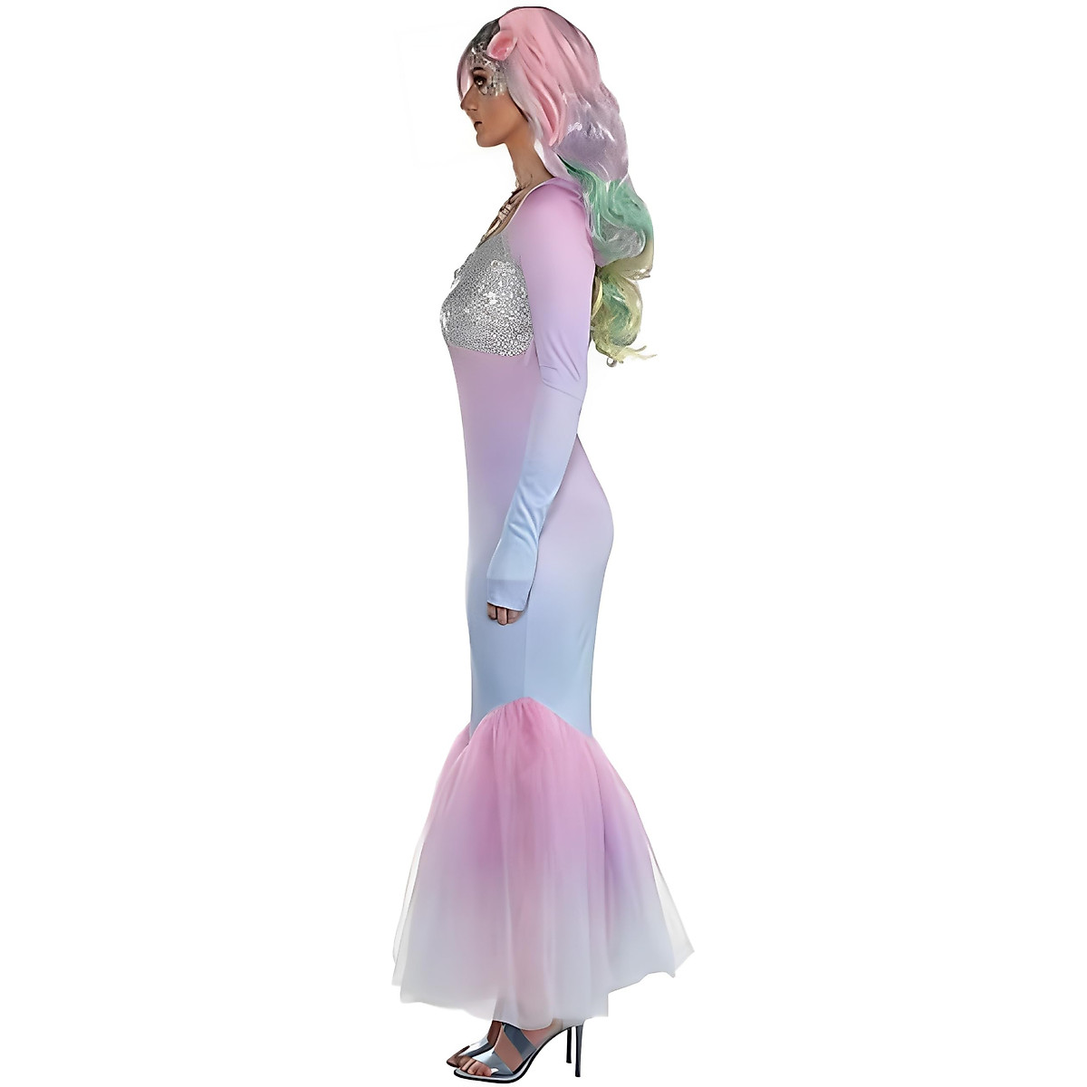 Amscan Enchanting Pastel Colors Mystical Mermaid Costume - 1 Pc - Perfect for Little Dreamers, Large (10-12)