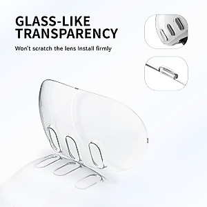 TNE Face Cushion Cover, Nose Guard/Light Blocker, Outer Shell, Thumbstick Caps, Lens Pad for Meta Quest 3 | Silicone Face Pad Cover, Front Cover, Lens Dust Protector Accessories for VR Headset (Black)