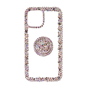 redecarie for Galaxy Note 10 Plus Case,Luxury Bling Glitter Diamond Ring Holder Kickstand Sparkle Crystal Rhinestone Women Girls Kids Clear Protective Phone Cover for Samsung Galaxy Note 10 Plus