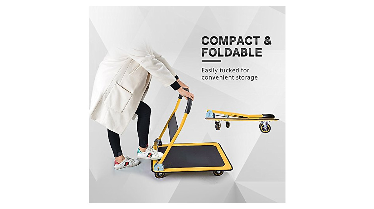 Push Cart Dolly by Wellmax - Foldable & Durable Design