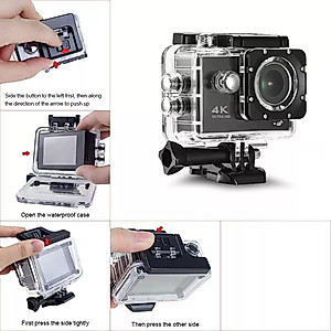 4k 1080p Sports Action Camera Motorcycle Helmet Bicycle Underwater Camera for Phone Slow Motion Diving Cycling