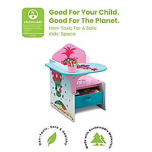 Delta Children Chair Desk with Storage Bin, Trolls World Tour