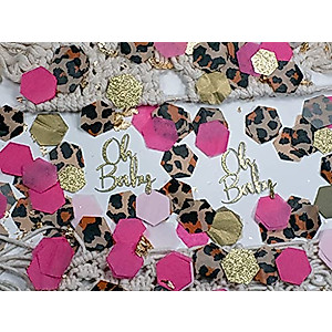 Pink Safari Baby Shower Decorations, Oh Baby Baby Shower Confetti, 540 pieces