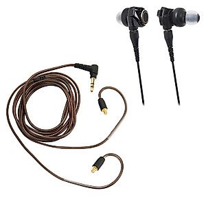 Yoidesu Earphone Upgraded Cable, 3.9ft Replacement Oxygen Free Copper Earbuds Cable 3.5mm Headphone Wire with A2DC Interface for ATH CKS1100 E40 E50 E70 LS200 LS300 LS400 CKR90 CKR100 LS50