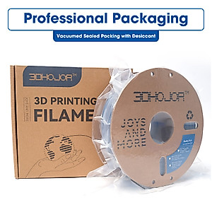 3DHoJor Matte PLA Filament 1.75mm, Upgrade Matte PLA Roll 1kg Cardboard Spool (2.2lbs), Dimensional Accuracy +/- 0.03 mm (Matte Grey)