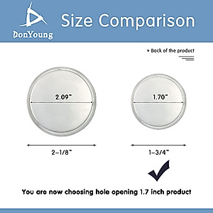 eutectic Collections Closet Door Pull - 4PCS Satin Nickel Snap-in Circular Sliding Pull Out for Pocket Bi-Pass Door Panels, No Nails Needed, 1-3/4" inches