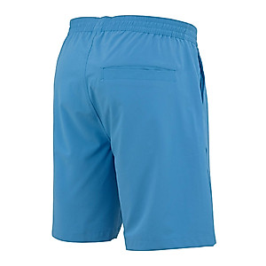 Mossy Oak Standard Men's Lounge Comfy Gym Shorts with Pockets, Mo Blue, Large