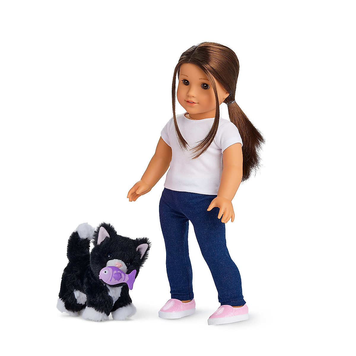 American Girl Licorice Twist Black & White Kitty Cat for 18-inch Dolls