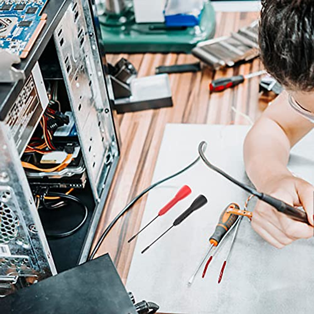 iplusmile Multimeter Tester Test Leads Test Probe Pins Multimeter Probes Tips, Extended Fine Point Tip Adapter Set Electronic Test Lead for Banana Plug Multimeter 2mm, 2pcs