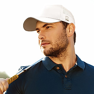 CHOK.LIDS Waterproof Ball Cap Cooling Mesh Running Baseball Cap Breathable Quick Dry Outdoor Sport Fitted Hat for Men Women (Navy)