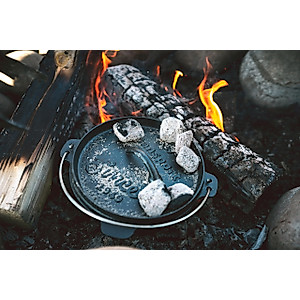 Stansport 16031 Cast Iron Dutch Oven - 8 Qt - With Legs - Pre-Seasoned