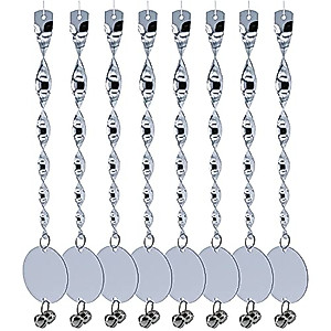 ELECTRFIRE 15 Inch Garden Reflective Scare Rods 8 Pack for Yard, Upgraded Reflective Spiral Scare Rods Outdoors, Keep Birds Away from Garden Yard