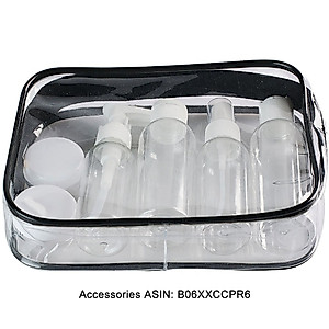 ScivoKaval Clear Carry-On Travel Toiletry Bag TSA 3 1 1 Airline Quart Bag 1 Quart Sized with Zipper for Men and Women 1 Pack