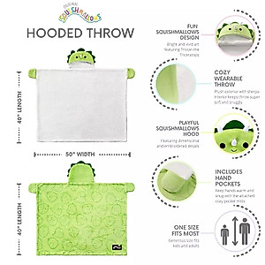 Franco Squishmallows Bedding Super Soft and Cozy Wearable Hooded Throw Blanket, 50" X 30" (Official Licensed Product) (Print May Vary)