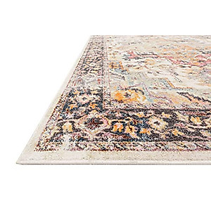 Loloi CLARA Area Rug, 2'-5" x 10'-6", Ivory/Charcoal