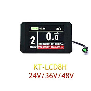 HALLOMOTOR 35A 36V 48V 1000W 1200W Brushless Ebike Controller DC Sine Wave Silver 35A Regenerative Reverse Function + KT LCD8H Color Matrix Display Meter Control Panel