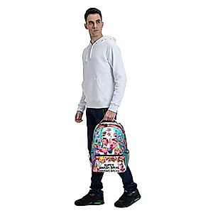 Kir-By Unisex Laptops Backpack Bookbag for Boys Girls 3D Printed Knapsack School Bag