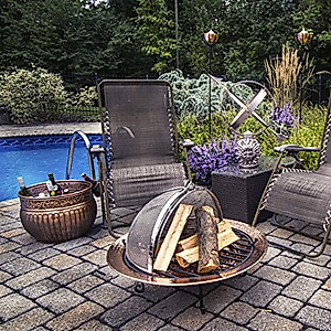 Good Directions 774SS Heavy Duty Fire Pit Spark Screen with Lifter Hinged for Easy Access, 25 Inch, Stainless Steel