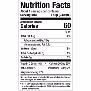 Pacific Foods Hemp Original Unsweetened Plant-Based Milk, Keto Friendly, 32 Fl Oz (Pack of 12)