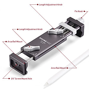 SHINEWEE Aluminum Tablet Tripod Mount Adapter, Clamp Tablet Holder Fits iPad, Air, Pro, Mini, 1 2 3 4 5, Use on Tripod, Monopod, Selfie Stick, Tabletop Stand Etc